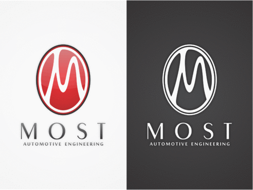 Business Logo, Most Automotive Engineering by Mostolino