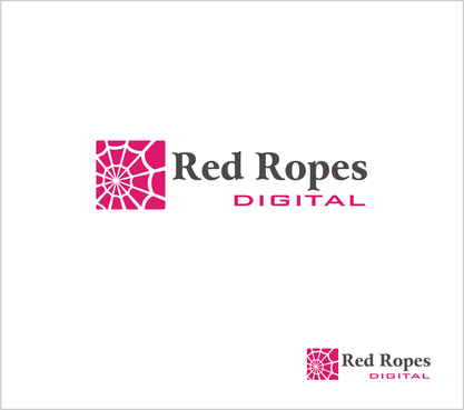 Company logo for use mostly online - Red Ropes Digital By Macsco