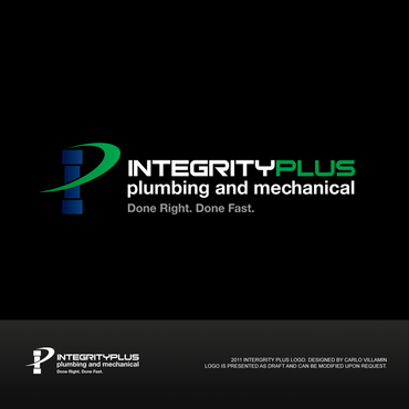 Integrity plus plumbing business logo By Nicolaskimball