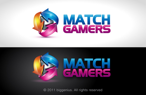 Business Logo the company name is Match Gamers By Mskinner85
