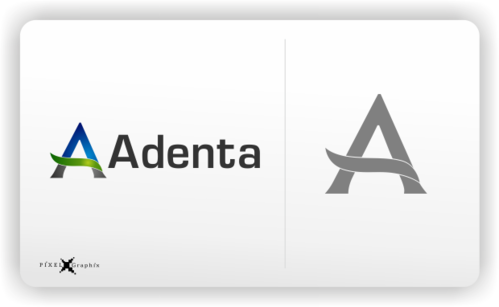 This is a business logo the company name is / adenta By Lorraineporto