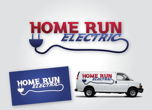Business Logo for Home Run Electric By JDBidler