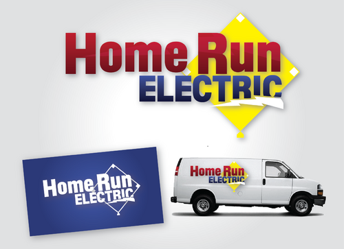 Business Logo for Home Run Electric By JDBidler