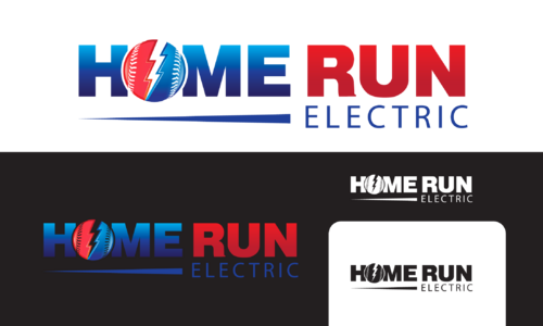 Business Logo for Home Run Electric By JDBidler