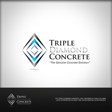 Business Logo. Triple Diamond Concrete By Arlenisaac