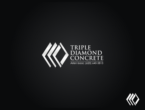 Business Logo. Triple Diamond Concrete By Arlenisaac