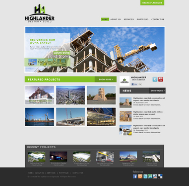 Highlander Design Build - Web Page Concept By Highlanderdb