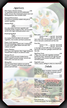 Delivery Flyer, To-Go Menu and Dine-In Menu for Restaurant By Thaitop
