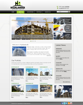 Highlander Design Build - Web Page Concept By Highlanderdb