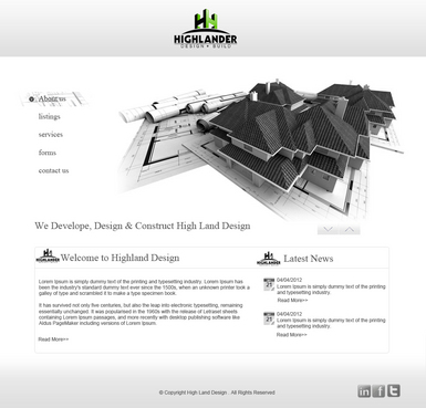 Highlander Design Build - Web Page Concept By Highlanderdb