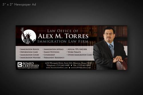 Newspaper Ad for Immigration Law Firm By Atorres2010