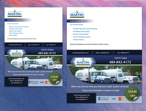 Postcard for septic company by Mackman