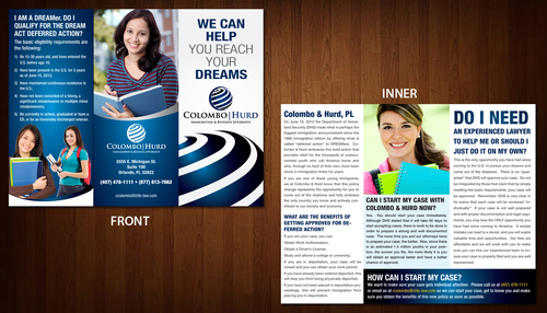 Immigration Dream Act Tri-fold brochure By Chblaw