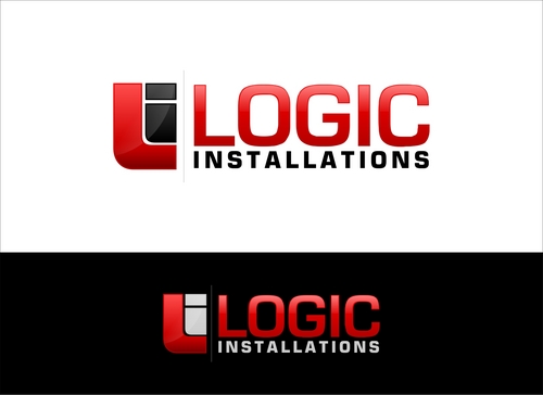 logo for an installation company. Install racking shelving conveyor e