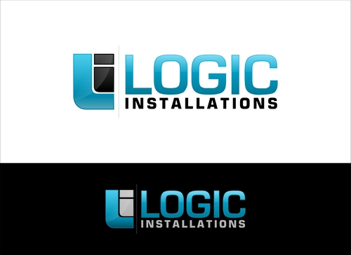 logo for an installation company. Install racking shelving conveyor e