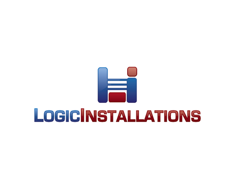 logo for an installation company. Install racking shelving conveyor e