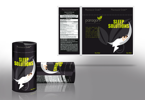 Sleep Aid Supplement Label By Paragon