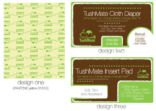 Packaging Label for Cloth Diaper Products By Tushmate