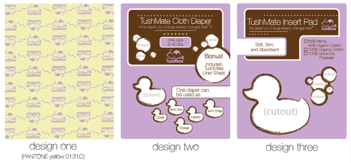 Packaging Label for Cloth Diaper Products By Tushmate
