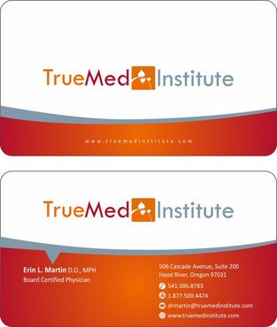 TrueMed Institute business card & stationary design By Hoodwinked