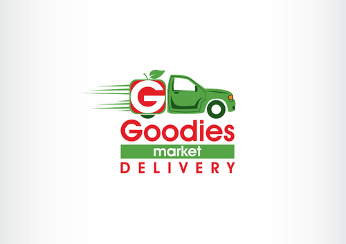 A delivery logo for Goodies market By Misrgroup