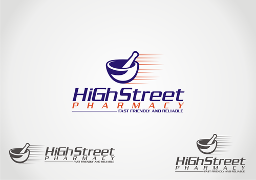 retro illustrated logo for pharmacy retail store By Gareen333