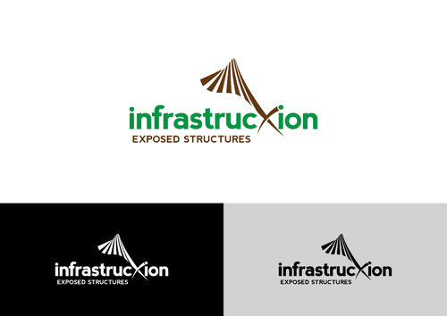 Logo for a company that makes outdoor structures By Infrastrucxion