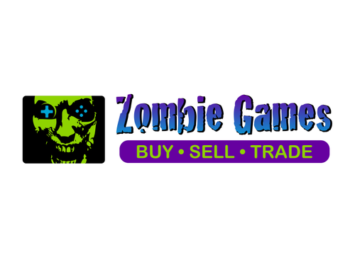Logo for game store called Zombie Games By Nazviper