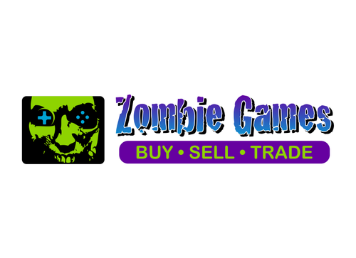 Logo for game store called Zombie Games By Nazviper