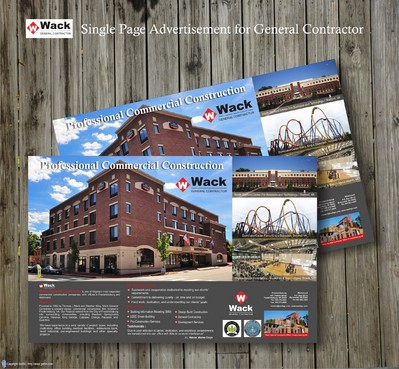 Single Page Advertisement By Mhamann