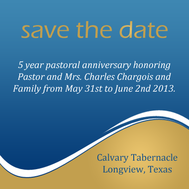 Save the date card design for church anniversery By Adspears
