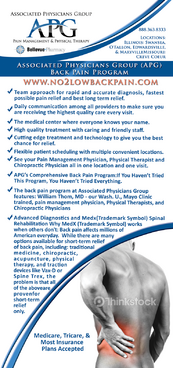 Back Pain Program Newspaper Ad By APGHealthNetwork