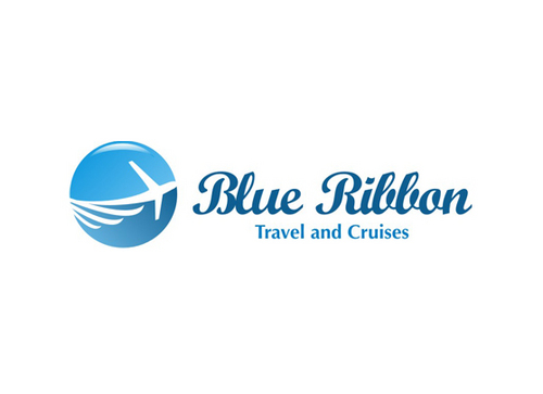 Blue Ribbon Travel Logo redesign By Blueribbon