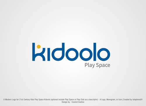 A Modern Logo for 21st Century Kids Play Space by Tstephens91