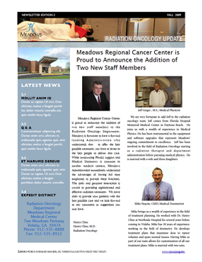 Radiation Oncology Newsletter Template by Harvill7739