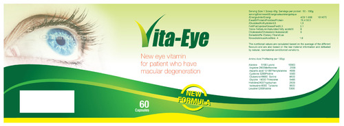 Eye Vitamin bottle label By Shannlin