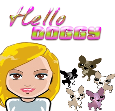 Hello Doggy Logo Design Cartoon By HelloDoggy