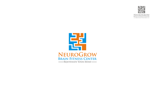 Logo for a brain center to help people improve their memory, attentio