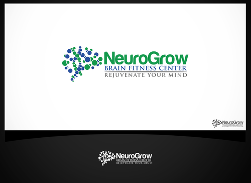 Logo for a brain center to help people improve their memory, attentio