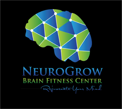 Logo for a brain center to help people improve their memory, attentio