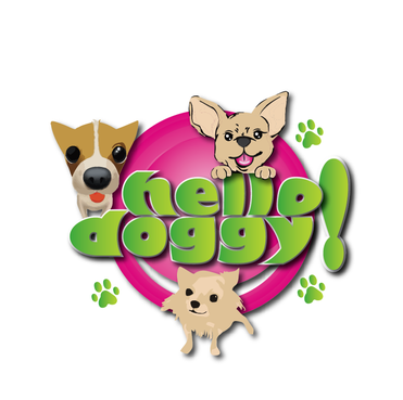 Hello Doggy Logo Design Cartoon By HelloDoggy