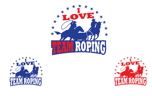 Logo for I Love Team Roping by HBlair64