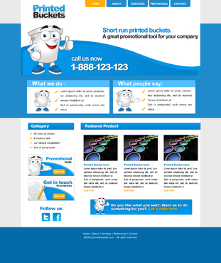 Printed Buckets . Website Template By Signf