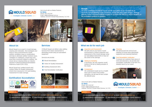 A5 Brochure for Mould Squad by Woodfloordrying