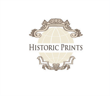 Logo for historic map and photo reproduction printing company By Glob