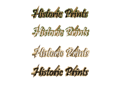 Logo for historic map and photo reproduction printing company By Glob