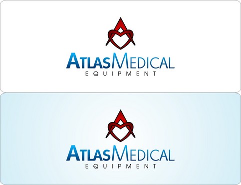 This is a business identity logo Atlas Medical Equipment By Health