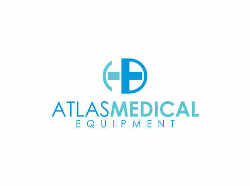 This is a business identity logo Atlas Medical Equipment By Health