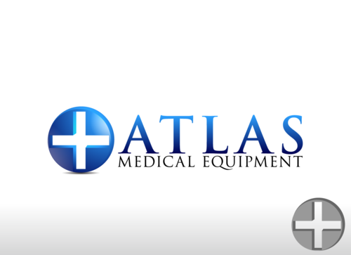 This is a business identity logo Atlas Medical Equipment By Health