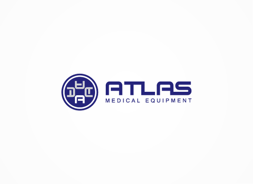 This is a business identity logo Atlas Medical Equipment By Health